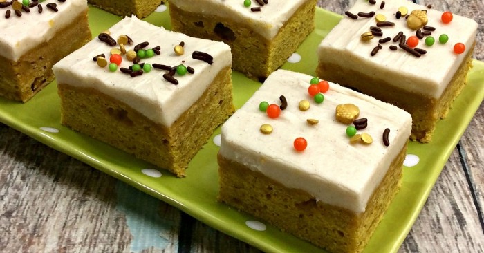 The Best Pumpkin Squares With Cream Cheese Frosting