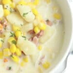 Instant Pot Potato Corn Chowder Recipe • Bake Me Some Sugar