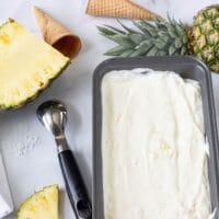 No Churn Pineapple Coconut Ice Cream Recipe (with video) • Bake Me Some ...