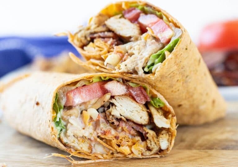 The Best Chicken Club Wrap Recipe (with video) • Bake Me Some Sugar
