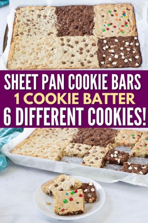 Sheet Pan Cookie Bars - 6 Ways 1 Batter • Bake Me Some Sugar