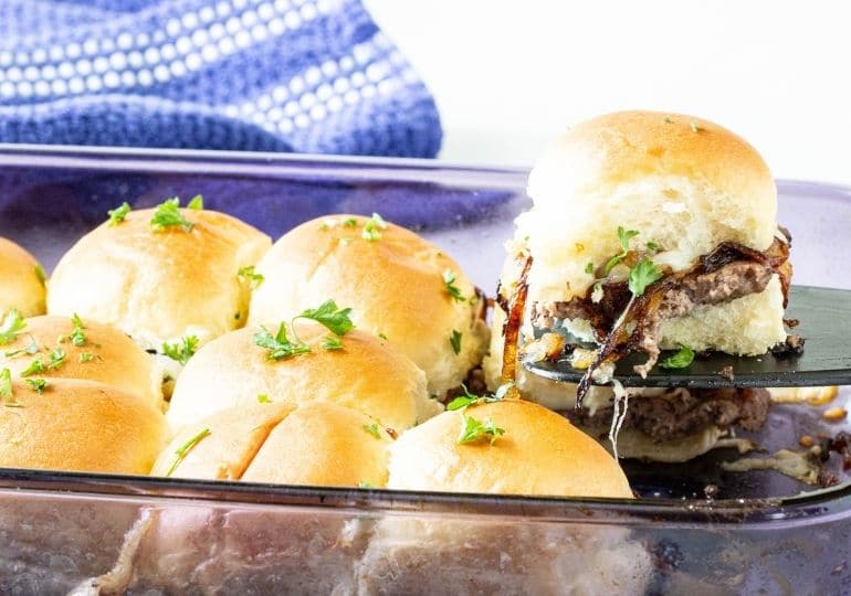 Patty Melt Beef Sliders Recipe • Bake Me Some Sugar