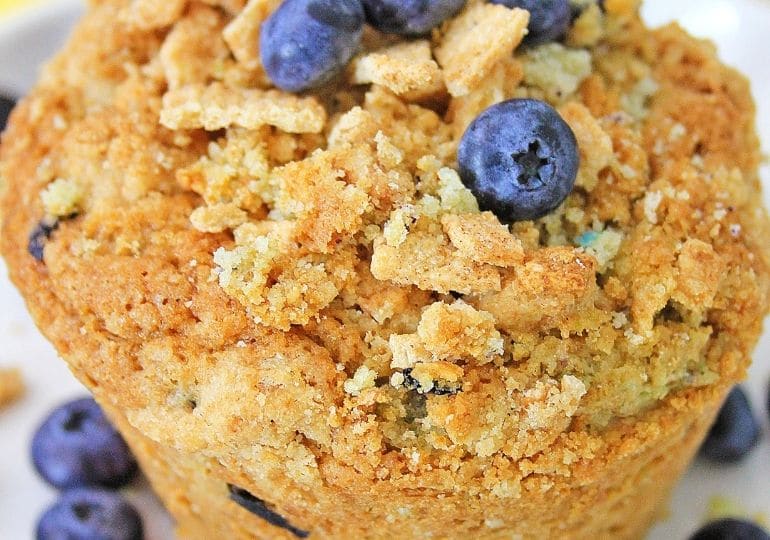 Jumbo Blueberry Cinnamon Toast Crunch Muffins • Bake Me Some Sugar