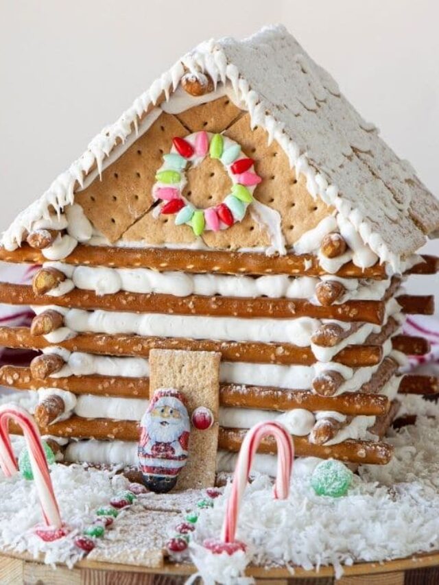 Log Cabin Gingerbread House Story - Bake Me Some Sugar
