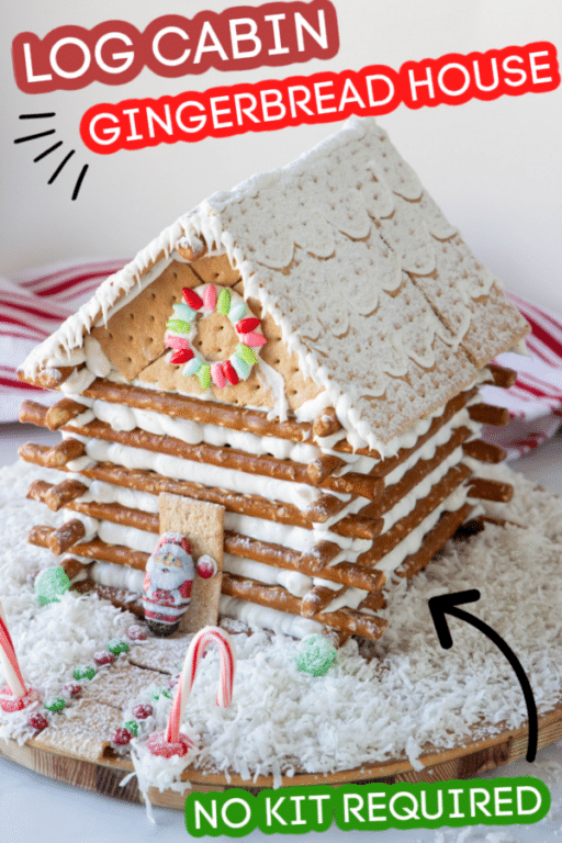 Log Cabin Gingerbread House with Video Tutorial • Bake Me Some Sugar