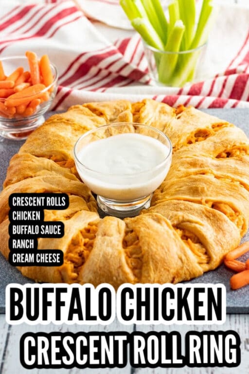 Buffalo Chicken Ring with Crescent Rolls • Bake Me Some Sugar