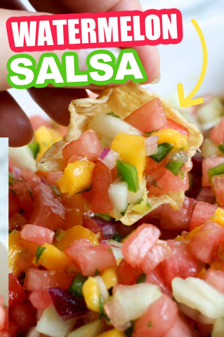Fresh Watermelon Salsa Recipe • Bake Me Some Sugar