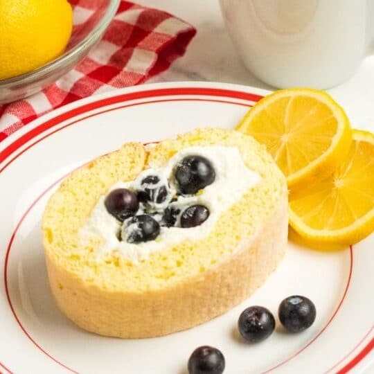 Blueberry Lemon Swiss Roll Recipe • Bake Me Some Sugar
