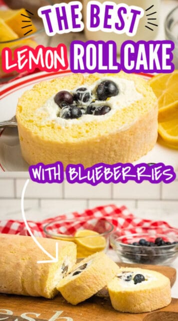 Blueberry Lemon Swiss Roll Recipe • Bake Me Some Sugar