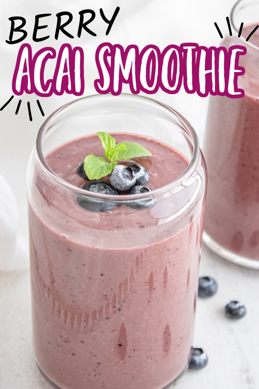 Berry Acai Smoothie Recipe • Bake Me Some Sugar