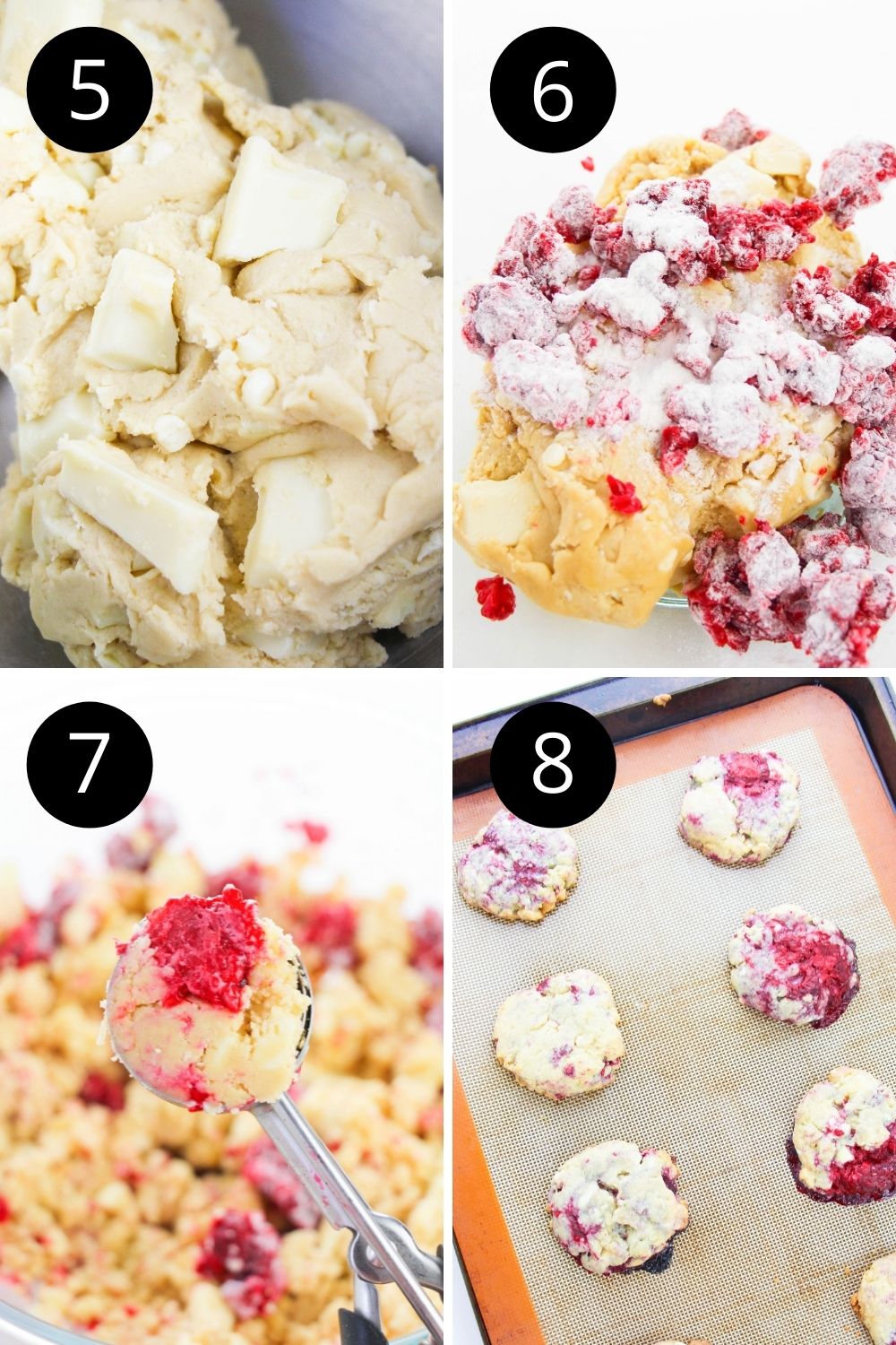 White Chocolate Raspberry Cookies Recipe • Bake Me Some Sugar