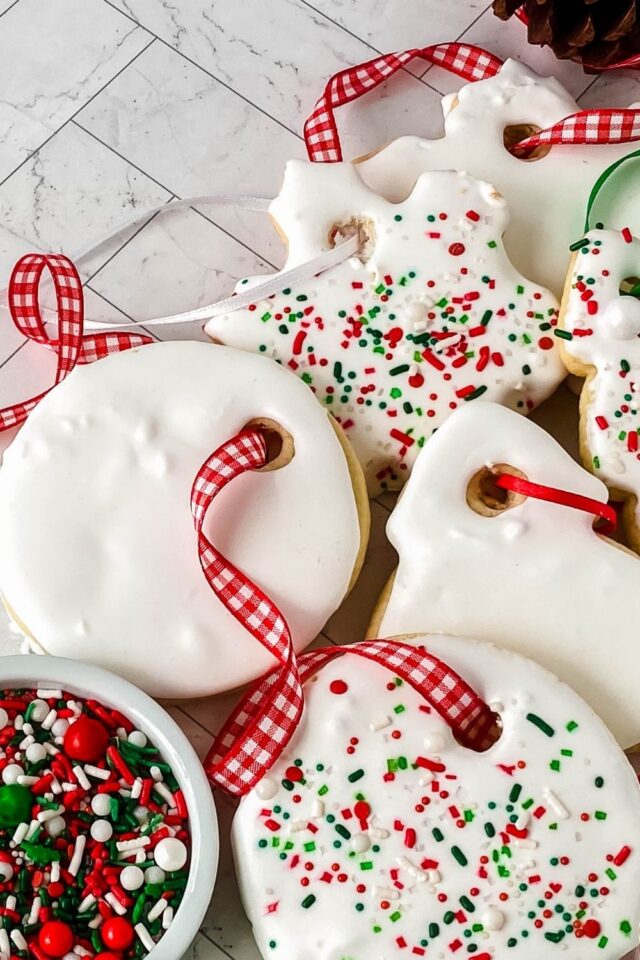 Edible Christmas Ornament Cookies Recipe • Bake Me Some Sugar