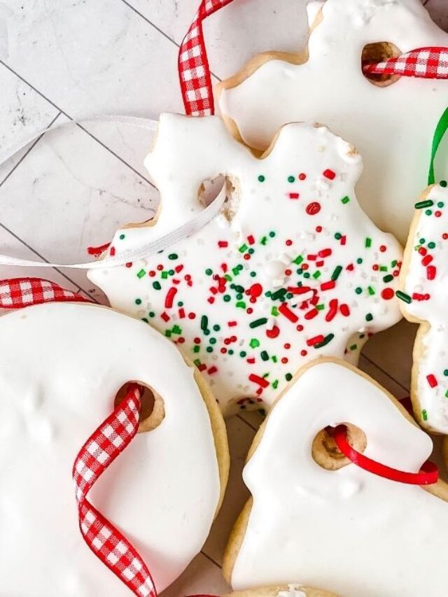 Christmas Ornament Cookies Web Story • Bake Me Some Sugar
