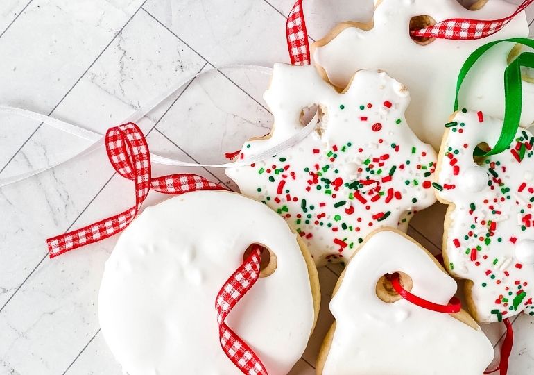 Edible Christmas Ornament Cookies Recipe • Bake Me Some Sugar