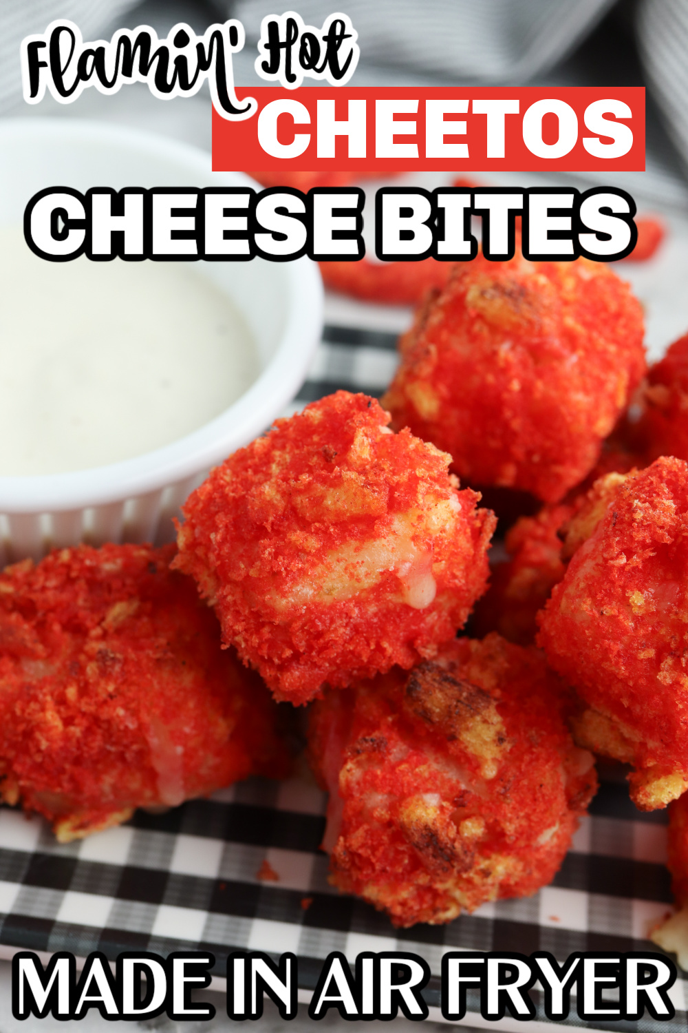 Air Fryer Hot Cheetos Cheese Bites Recipe • Bake Me Some Sugar
