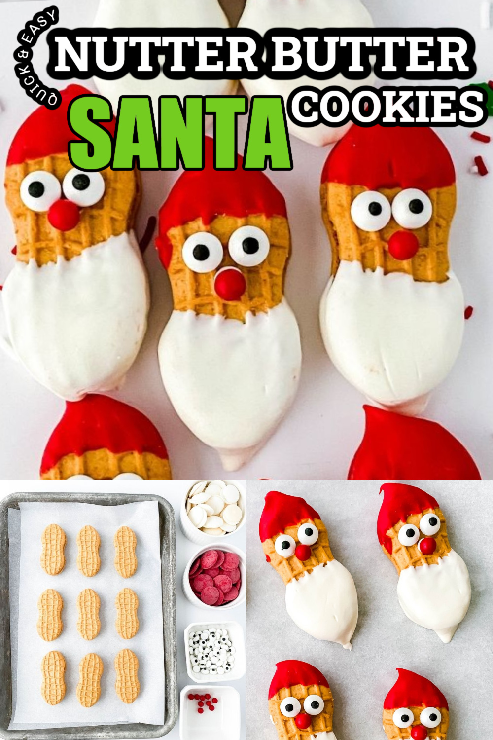 Nutter Butter Santa Cookies Recipe • Bake Me Some Sugar