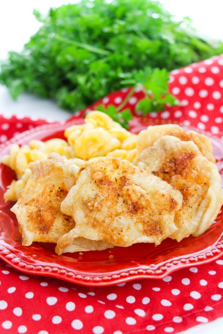 Oven Baked Chicken Skins (Chicharrones) • Bake Me Some Sugar