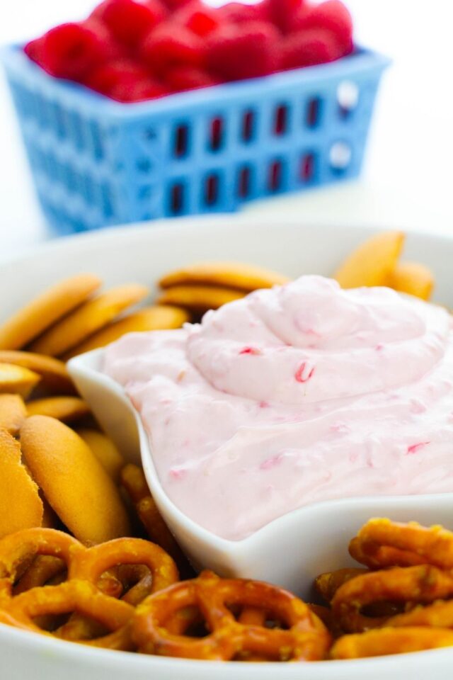 Raspberry Cream Cheese Dip Recipe • Bake Me Some Sugar