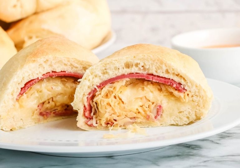 5 Ingredient Reuben Rolls Recipe • Bake Me Some Sugar