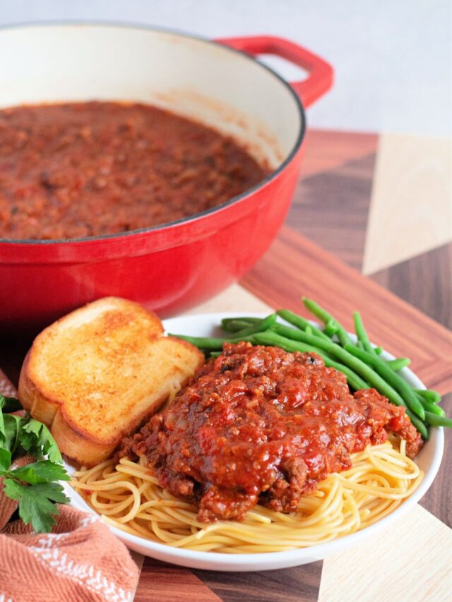 Homemade Spaghetti Sauce Recipe Story • Bake Me Some Sugar