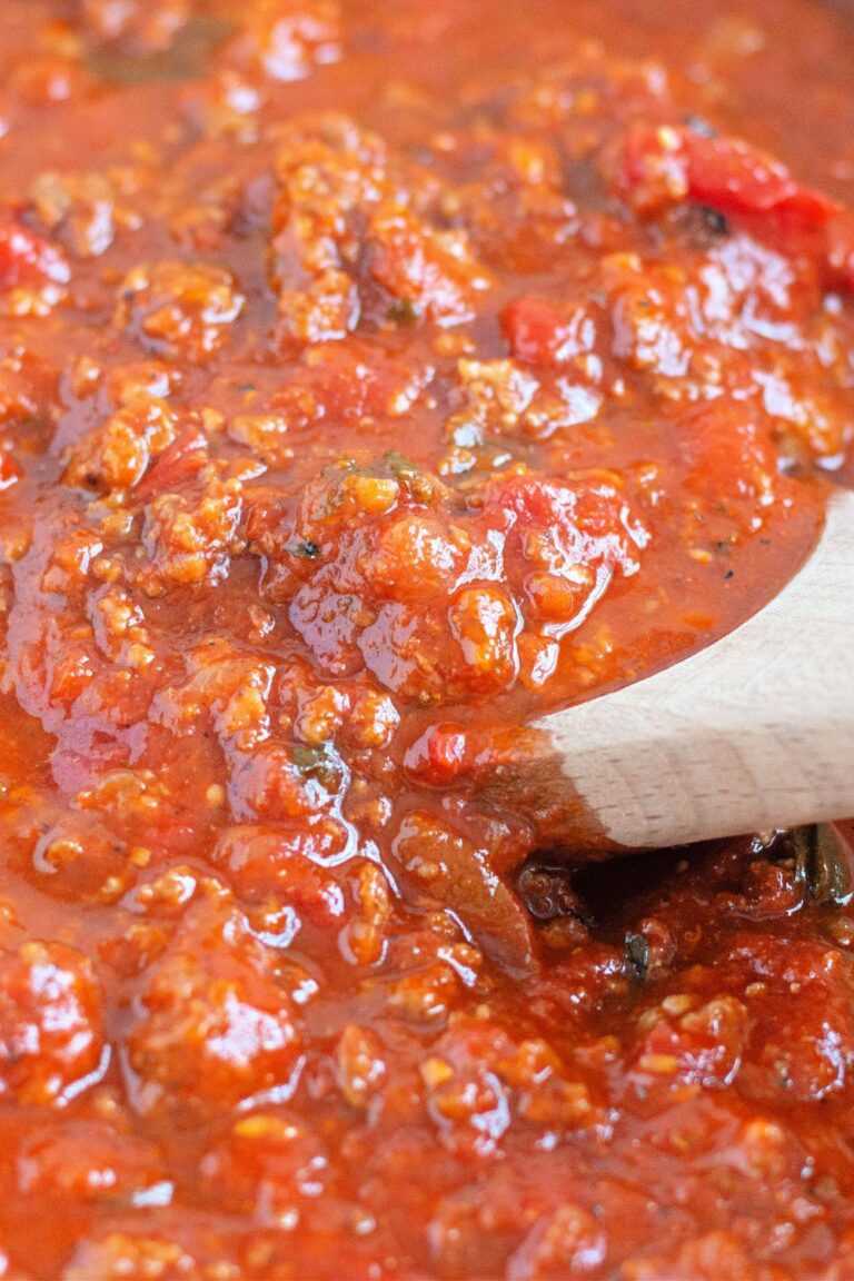 Homemade Spaghetti Sauce Recipe • Bake Me Some Sugar