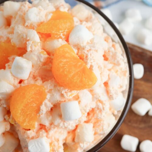 4 Ingredient Mandarin Orange Jello Salad • Bake Me Some Sugar
