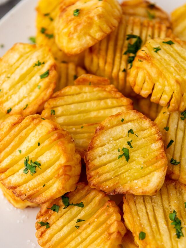 Accordion Potatoes Air Fryer or Oven Method Story • Bake Me Some Sugar