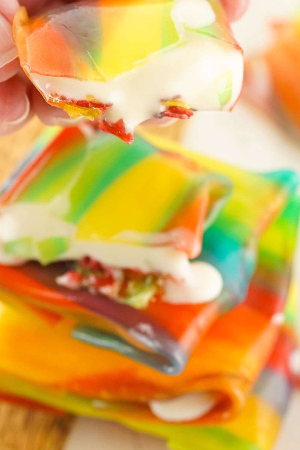Fruit Roll Up Ice Cream Tiktok Viral Recipe • Bake Me Some Sugar