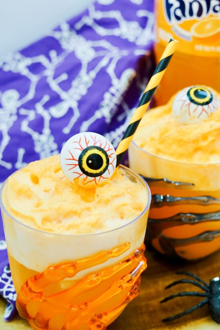 Screamtastic Halloween Fanta Floats • Bake Me Some Sugar