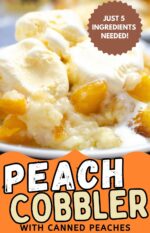 Peach Cobbler With Canned Peaches • Bake Me Some Sugar