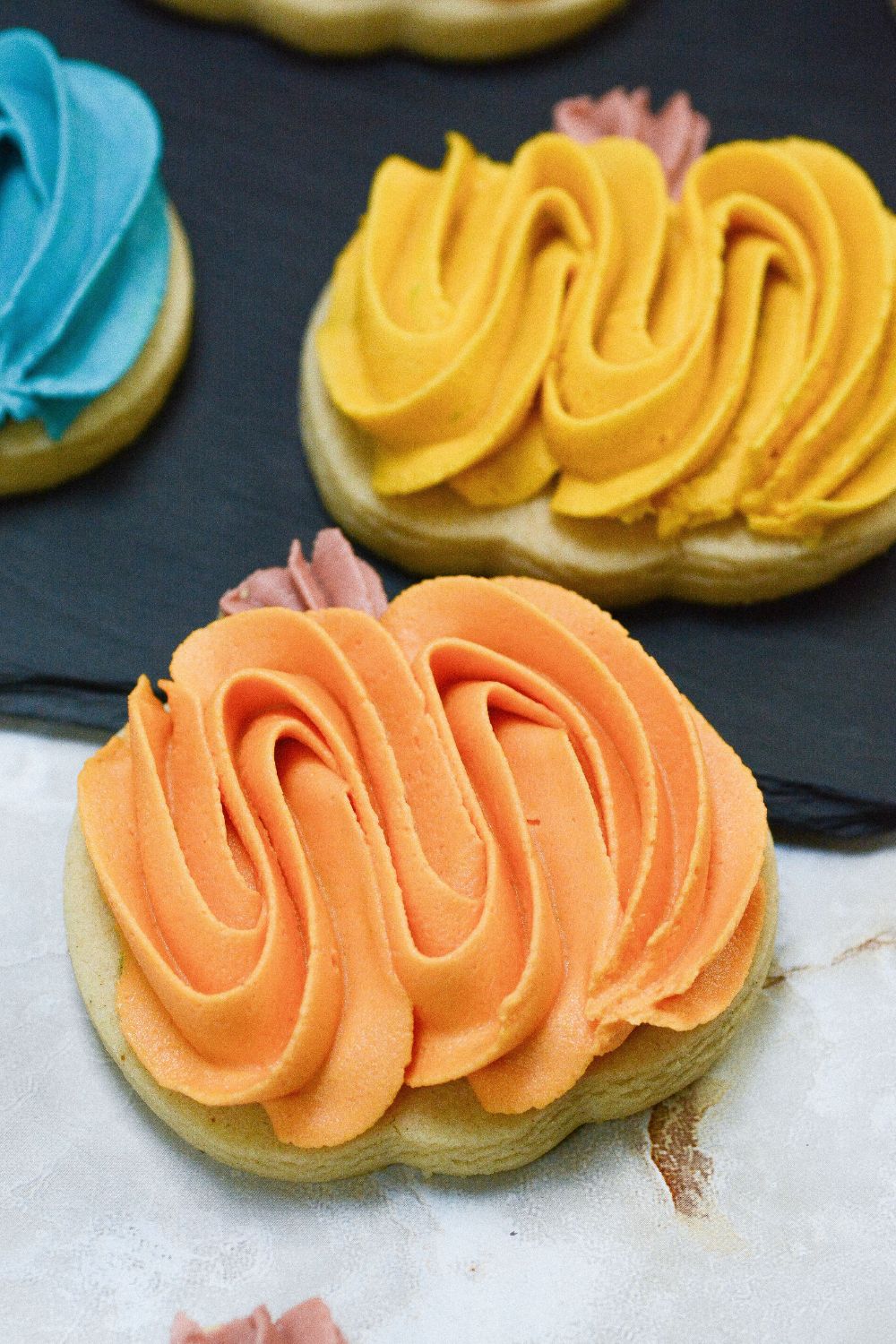 Frosted Pumpkin Spice Sugar Cookies • Bake Me Some Sugar